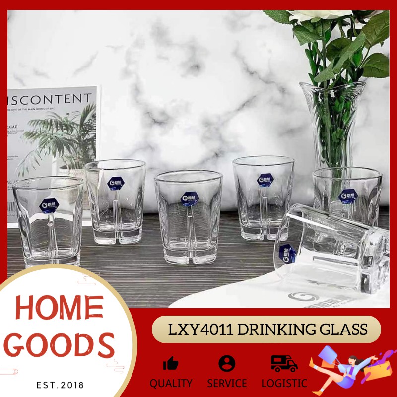 RADMALL [6PCS] High Quality Langxu LXY-4011 Drinking Glass Thumbler ...