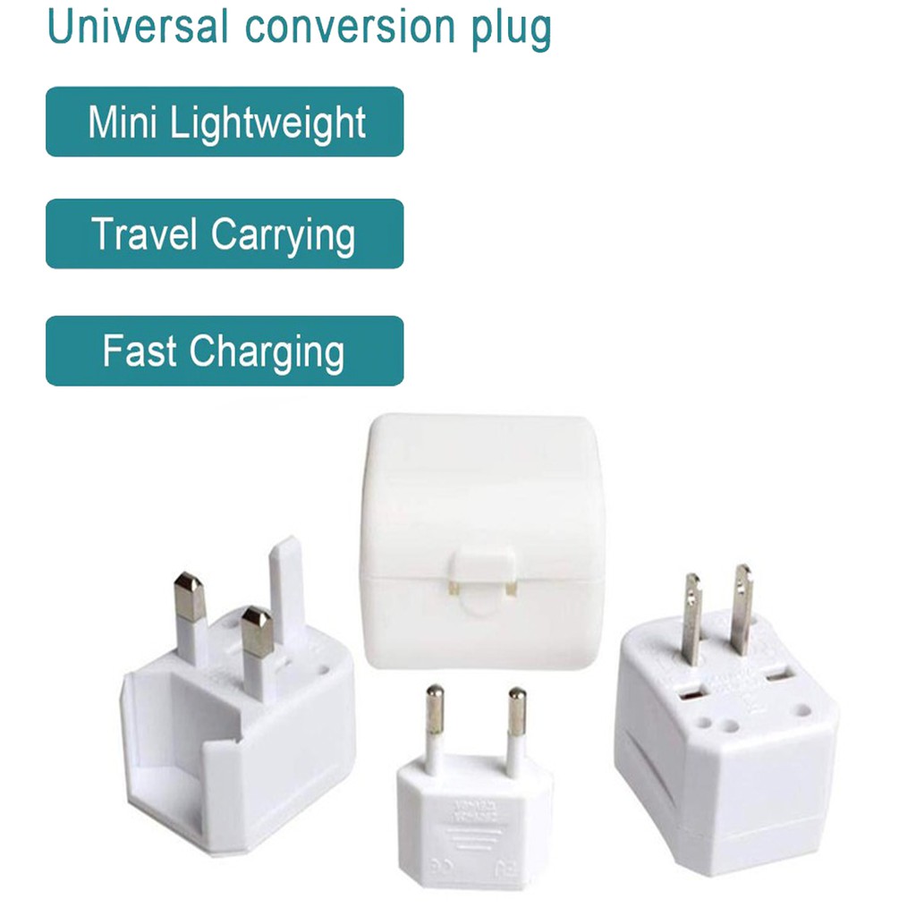 3 In 1 Universal Adaptor Global Travel Conversion 3 Sockets Converter ...