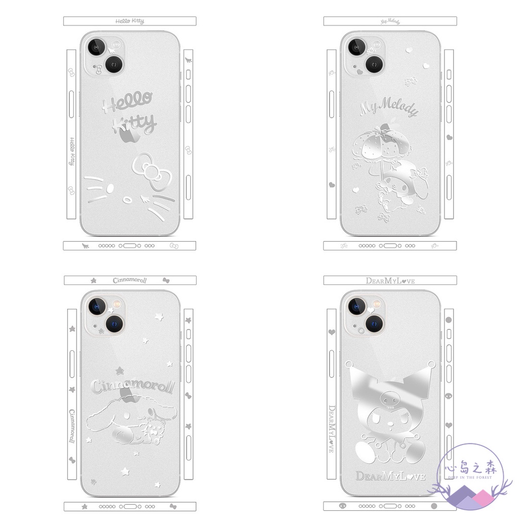 iPhone 13 Pro Max Hello Kitty Clear Matte Back Side Sticker My Melody ...
