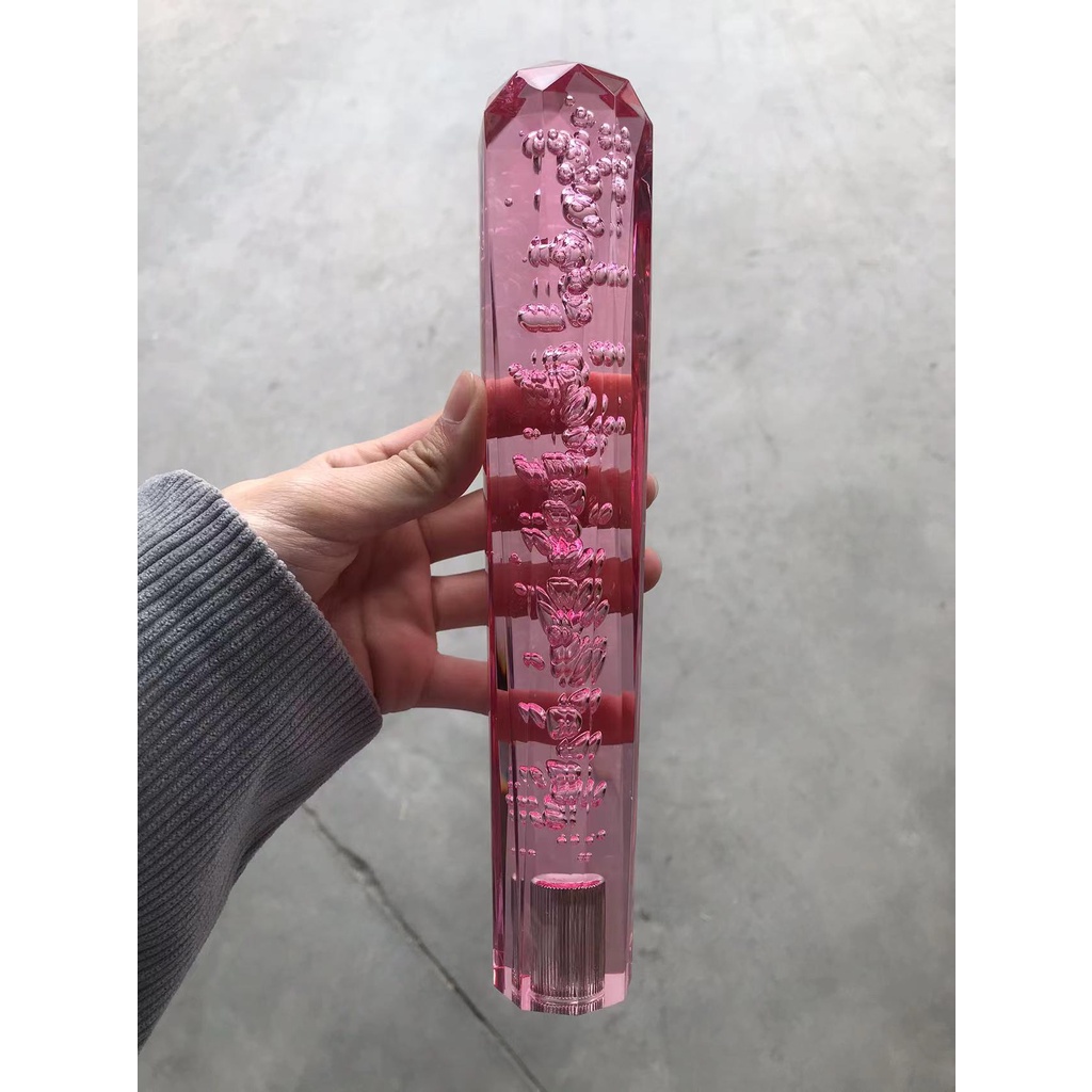 Pink Shift Knob,30cm Car Universal Acrylic Shift Stick Knob Crystal ...