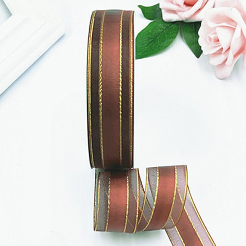 45m / roll gold ribbon wedding decoration clothing accessories holiday ...