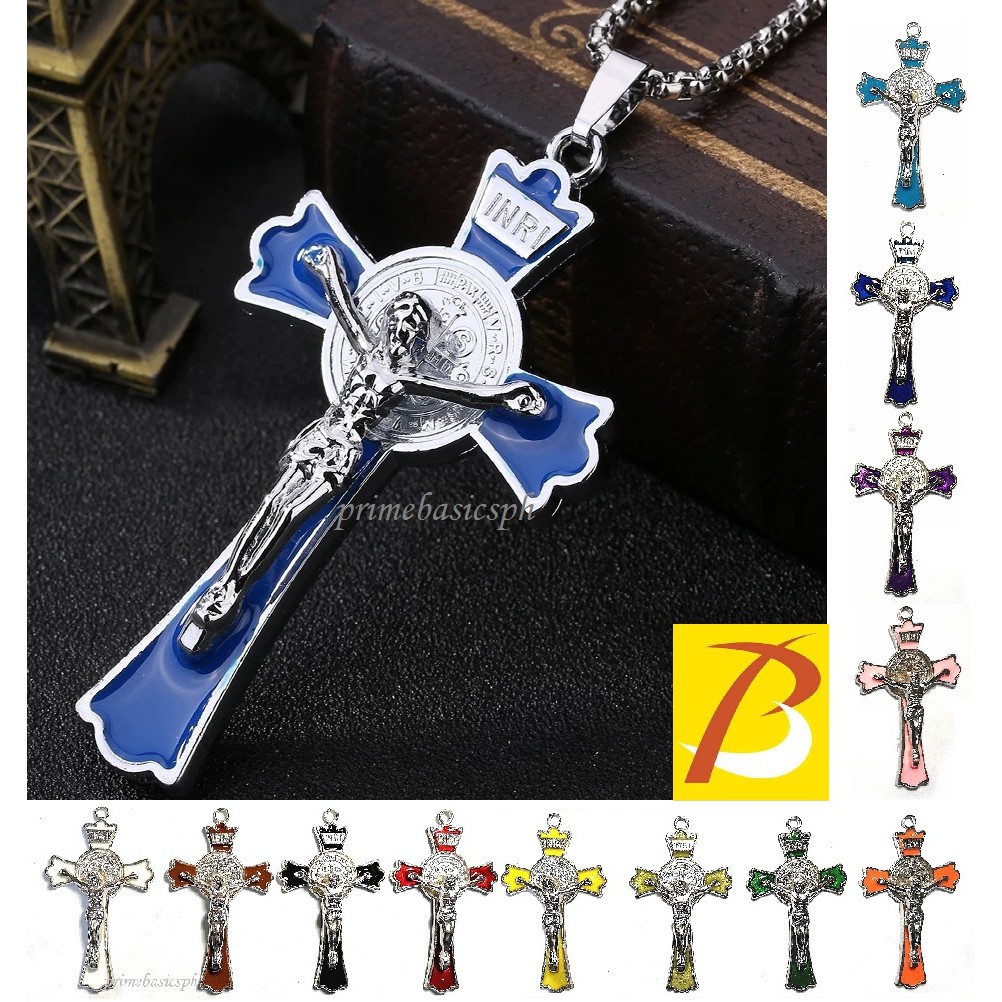 Premium Crucifix Door Rosary Hanger Cross Wedding Cord St. Benedict ...