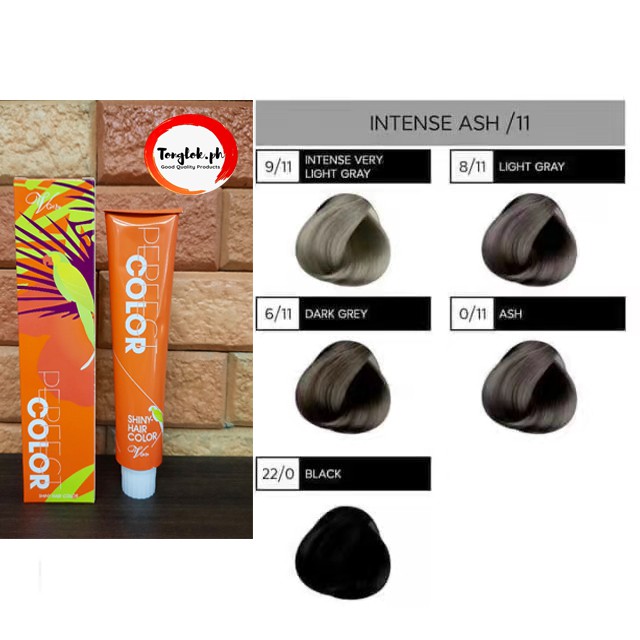 Intense Very Light Gray, Light Gray, Dark Gray, Ash, Black Hair Color ...