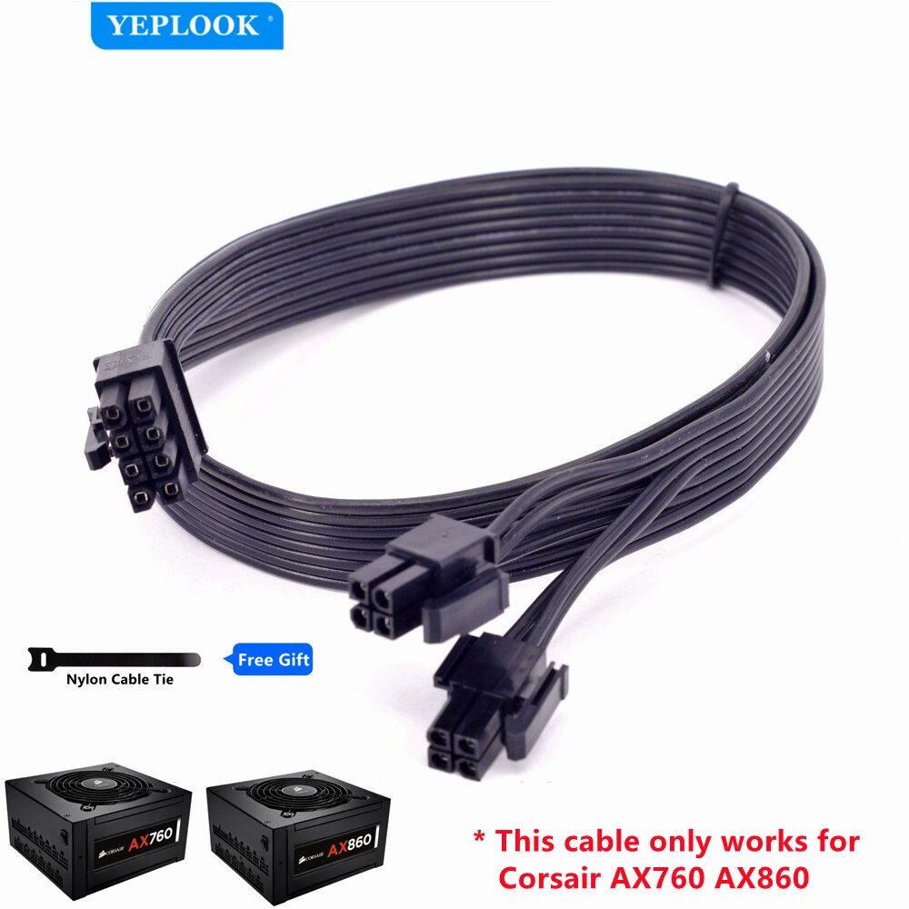 CPU 8Pin to 8Pin (4+4Pin) Modular Power Supply Cable For Corsair AX760 ...