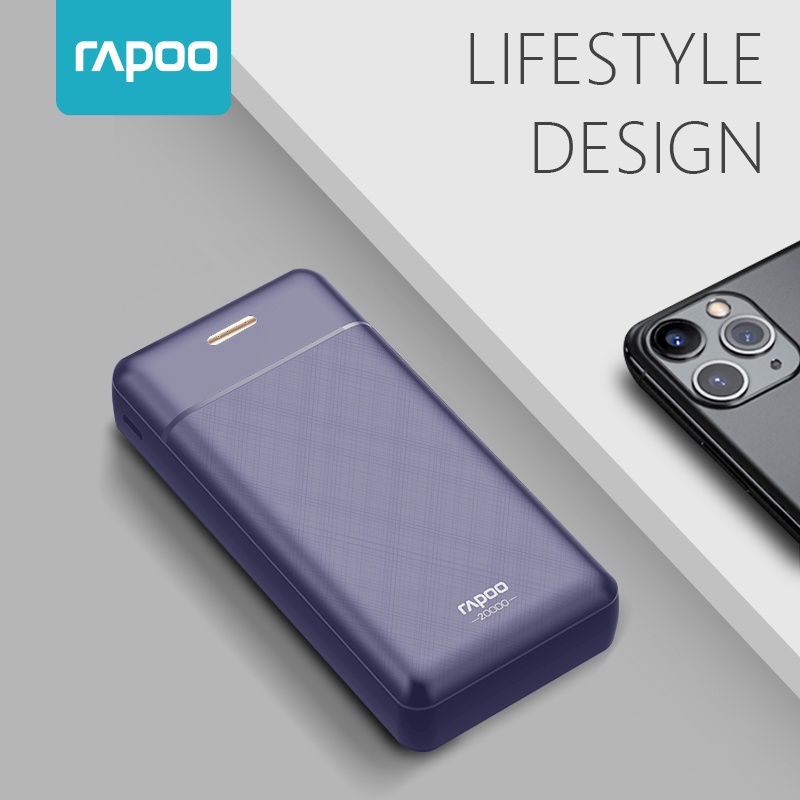 Rapoo S2002 20000mAh Powerbank Lithium Polymer Dual Output Fast ...