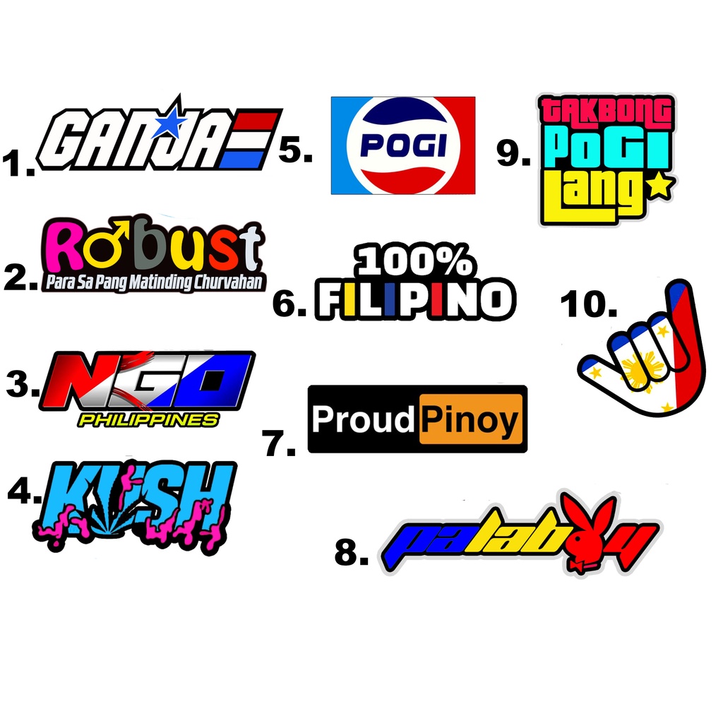 Pinoy Style Sticker Vinyl Waterproof | Shopee Philippines