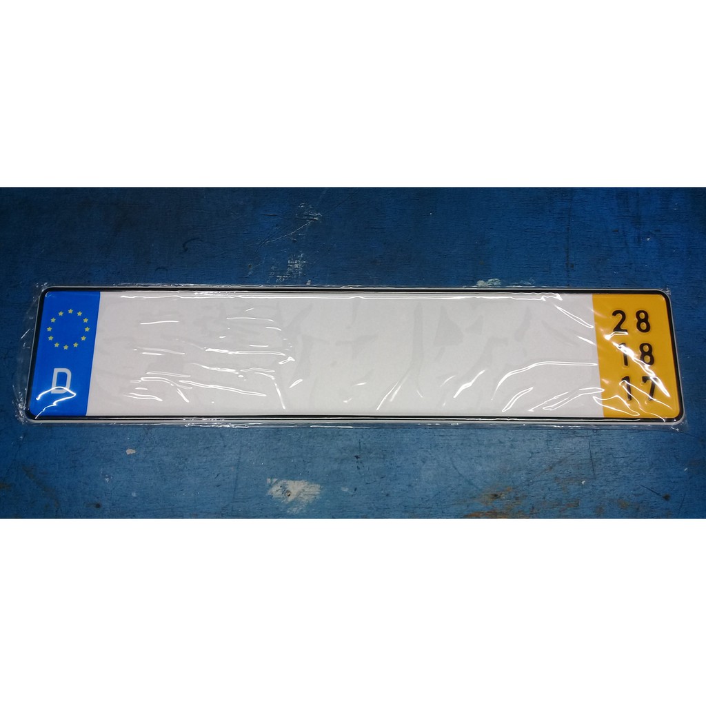 Blank Europlate Yellow/Blue Euro Car License Plate Accessory | Shopee ...