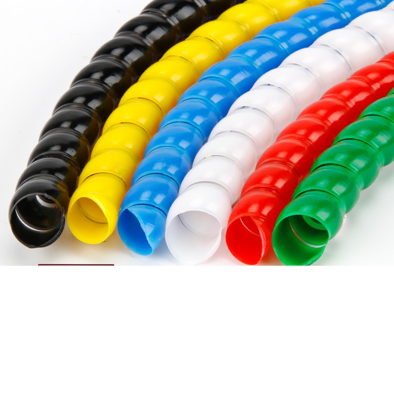 1Meter 8-16mm Colorful Spiral Wire Organizer Wrap Tube Flame Retardant ...