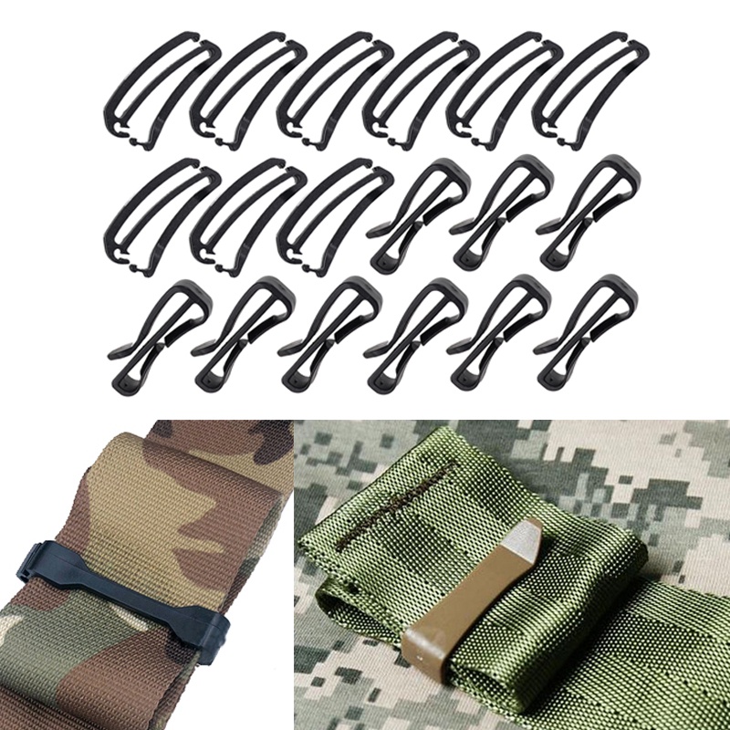18pcs 25mm molle attachment webbing strap buckle waist belt ending clip ...