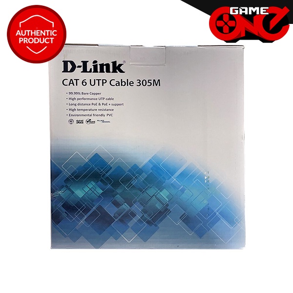 D-Link Lan Cable CAT 6 UTP 25AWG Blue [NCB-C6UBLUR-305-25] | Shopee ...