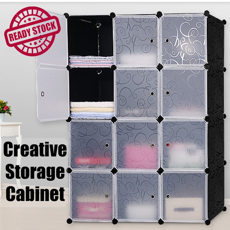 DIY Modular Cube Storage Cabinet System Rack Shelf Wardrobe Box Storage ...