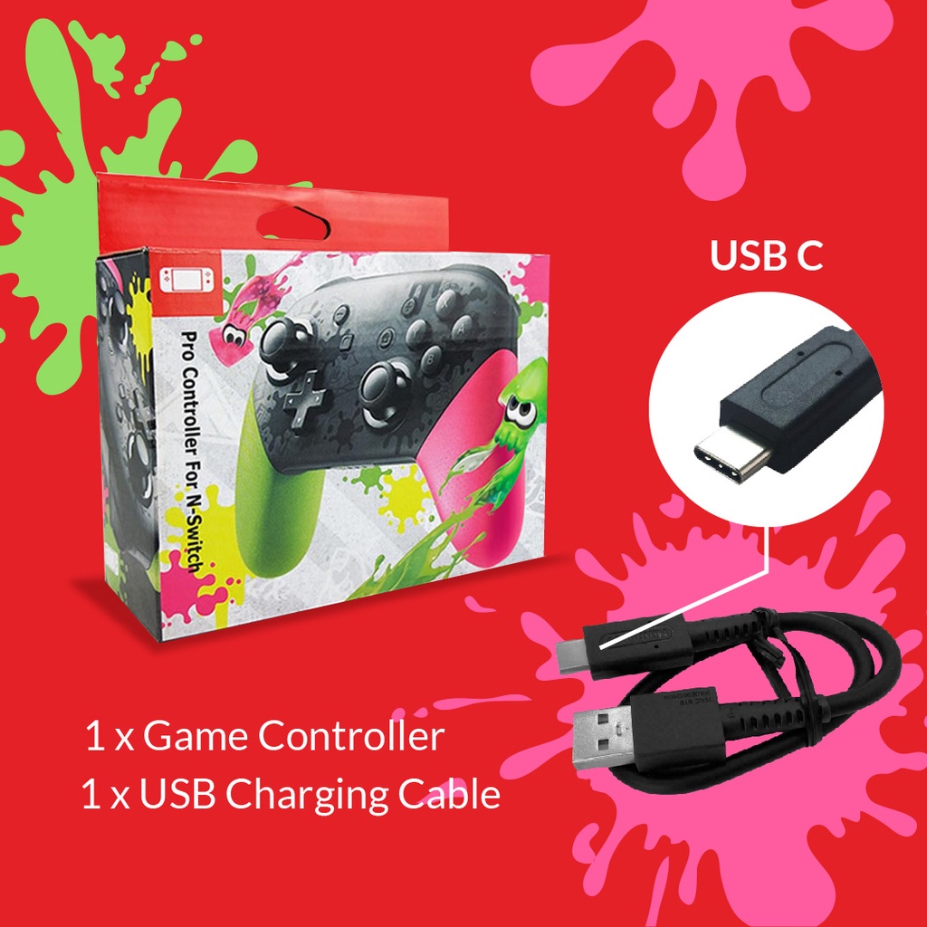 Nintendo Switch Pro Wireless Controller Gamepad Splatoon Series ...