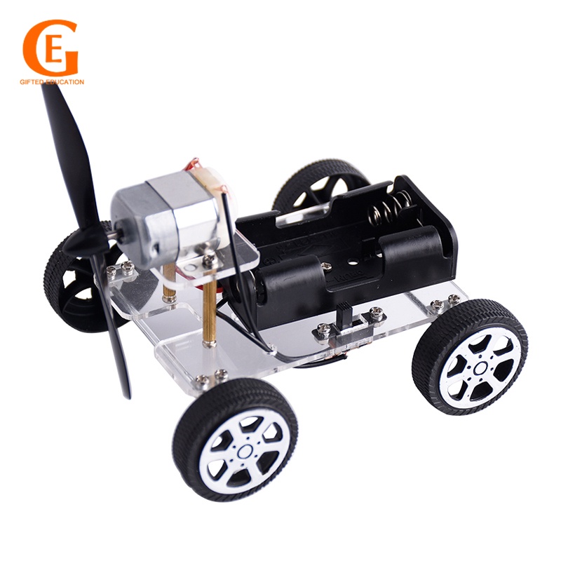 GIFTED EDUCATION DIY Wind Power Car Kids Gift Science STEM Education ...