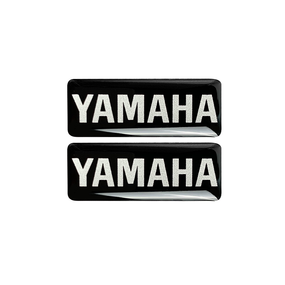2PCS/YAMAHA 3D Resin Gel Motorcycle Sticker Emblems Logo Reflective ...