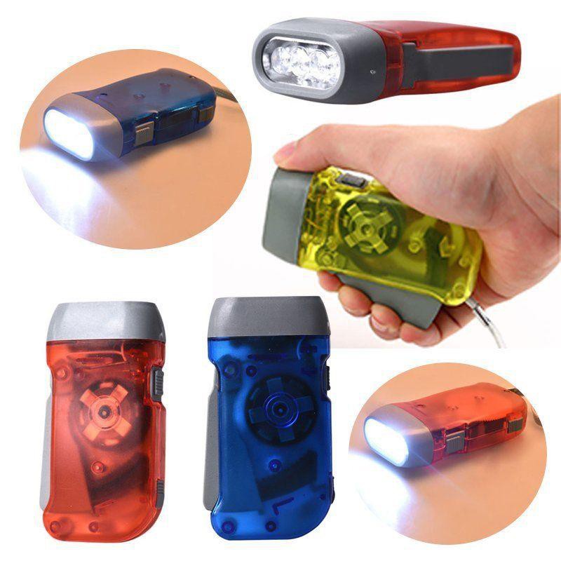 3 LED Hand Press Crank Flashlight(Colors May Vary) Marvelous | Shopee ...