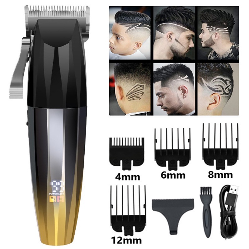 2022 RESUXI New Diamond Carving Electric Hair Clipper LCD Display Oil ...