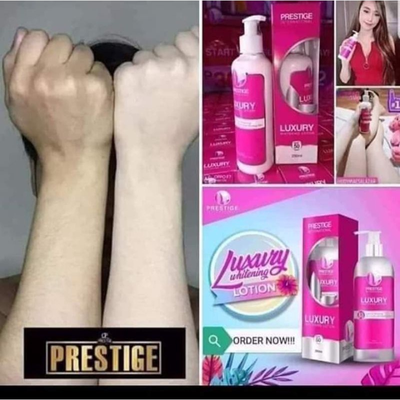 PRESTIGE Luxury Whitening Lotion SPF 50 250ml New Packaging | Shopee Philippines