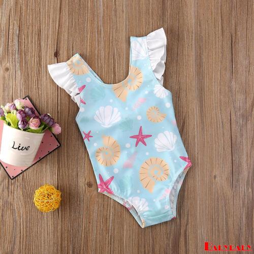 Y＆L Toddler Baby Girls Shell Print Swimsuit Swimwear Swimming Bikini ...