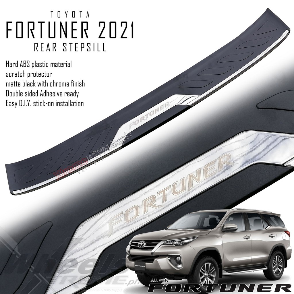 Fortuner 2016 to 2025 Rear step sill / Rear Bumper Protector / stepsill ...