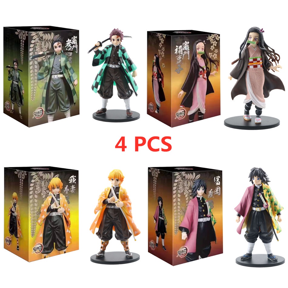 4pcs Anime Figure Demon Slayer Kimetsu no Yaiba Figure Tomioka Giyuu ...