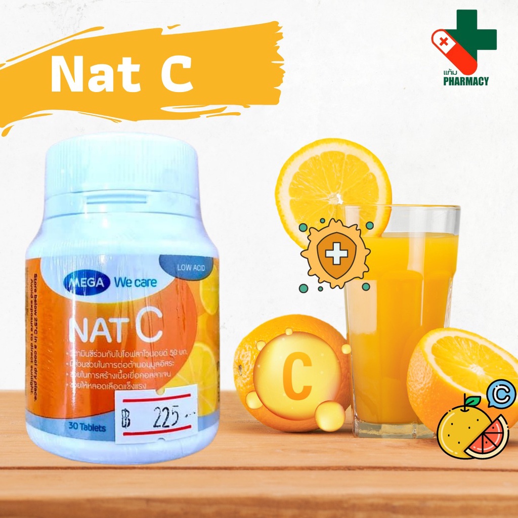 Mega NAT C Vitamin C 1000mg 30 tablets | Shopee Philippines