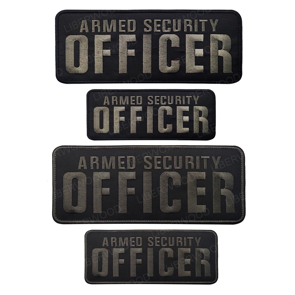 Armed Security Officer Grey Embroidered Large Patch Tactical Vest ...