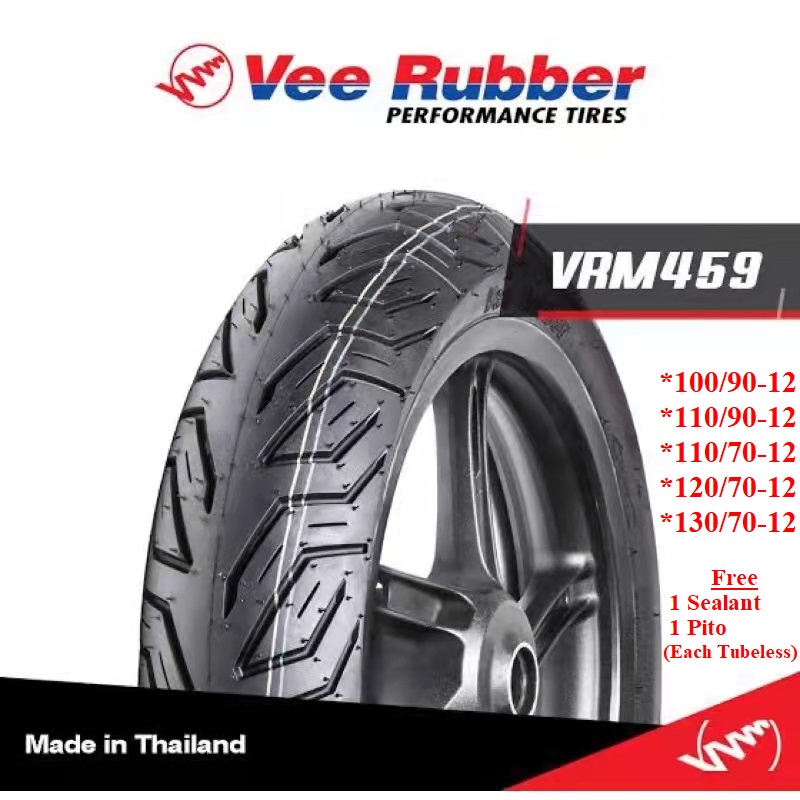 {COD}Vee Rubber Tubeless 100/90-12,110/90-12,110/70-12,120/70-12,130/70 ...