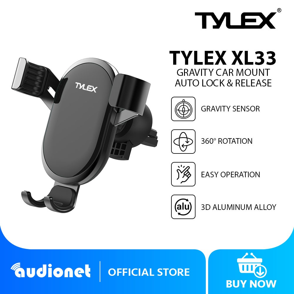 TYLEX XL33 Mobile Gravity Car Mount Auto-Lock and Release 360° Rotation ...