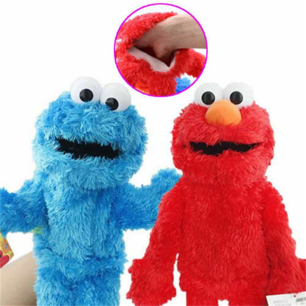 14" Living Hand Puppets Elmo Cookie Monster Sesame Street Soft Plush ...