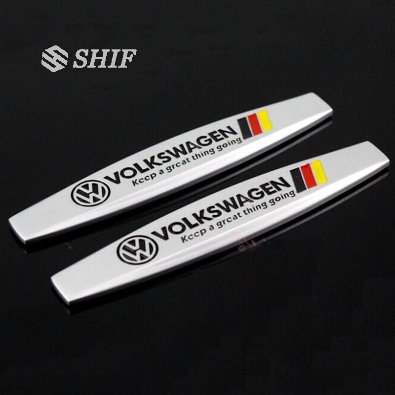 2 X Metal Volkswagen VW Logo Car Auto Side Fender Rear Decorative ...