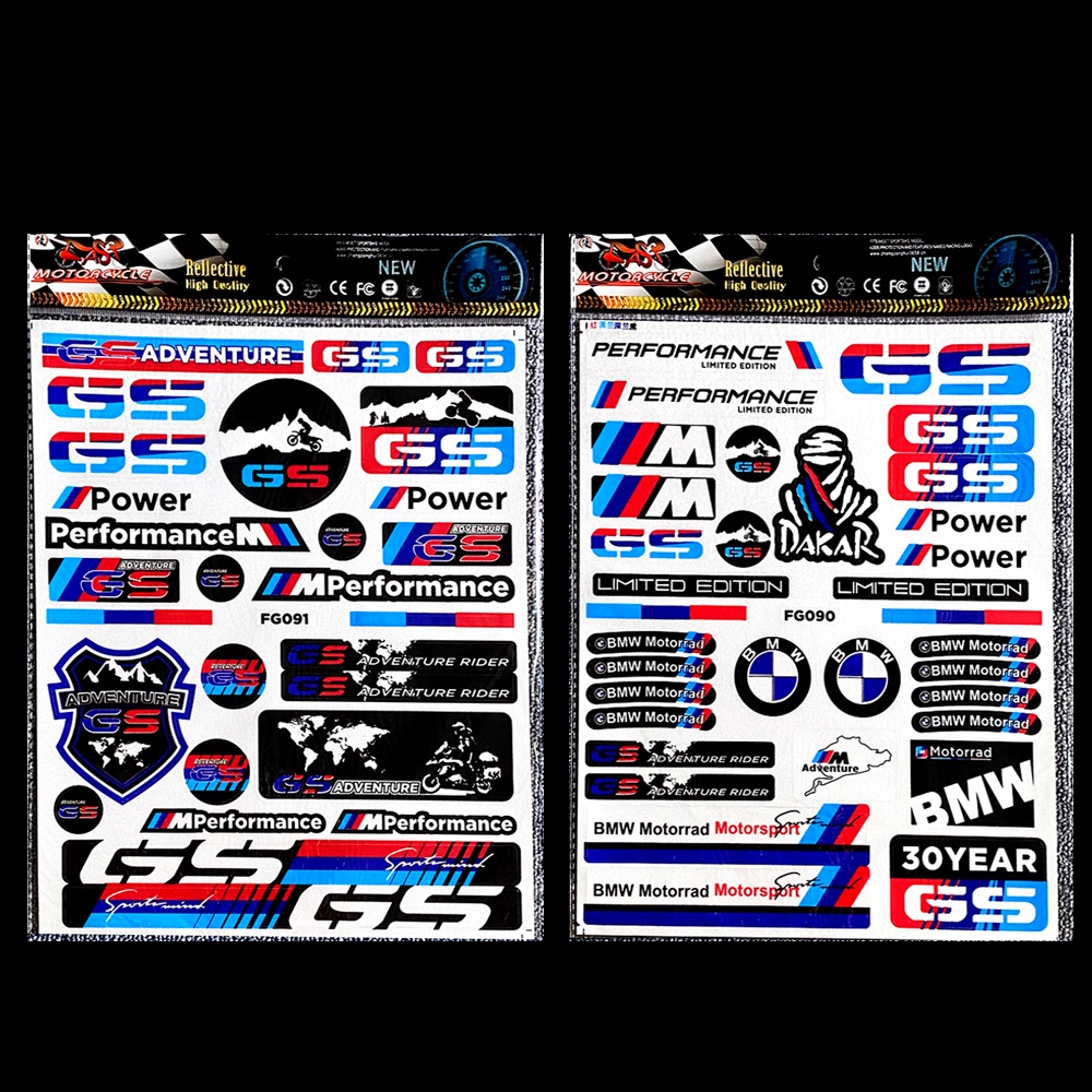 Reflective Decals For BMW Motorcycle Waterproof Helmet Sticker GS R1200 ...