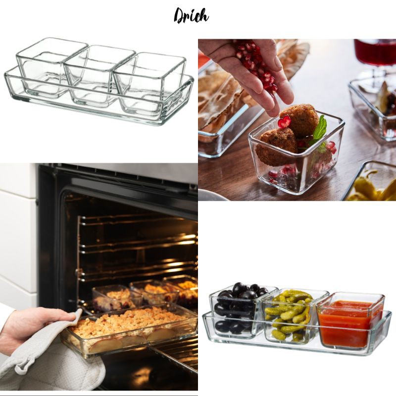 Mixtur - Oven serving set of 4 clear glaass | Shopee Philippines