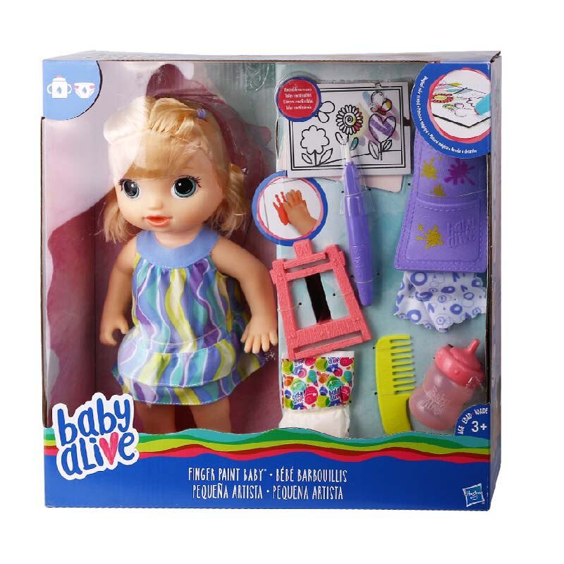Hasbro Baby Alive Naughty Baby Cute Finger Painting Simulation Doll ...