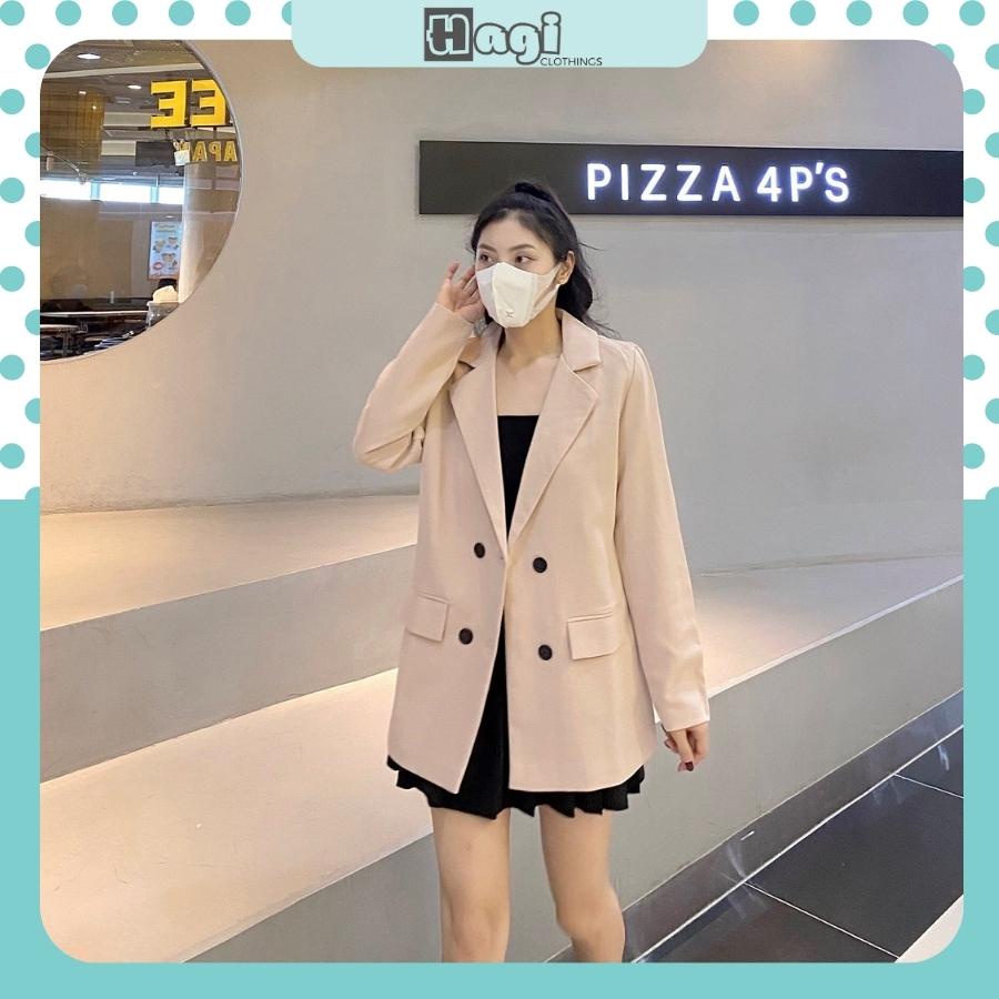 Korean style long-sleeved female blazer with 2 layers of outerwear ...