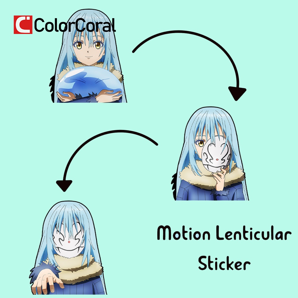 ColorCoral Anime 3D Motion Stickers Anime Rimuru Tempest Adhesive ...