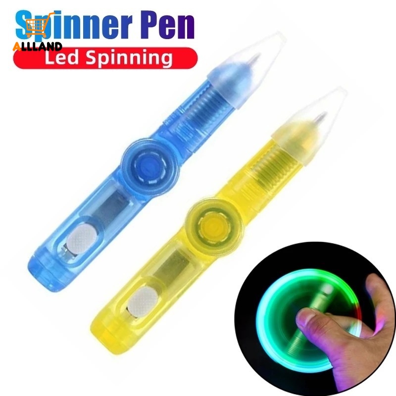 2 In 1 Glow Colorful Magic Fingertip Spinning Pen/ Students Stress ...