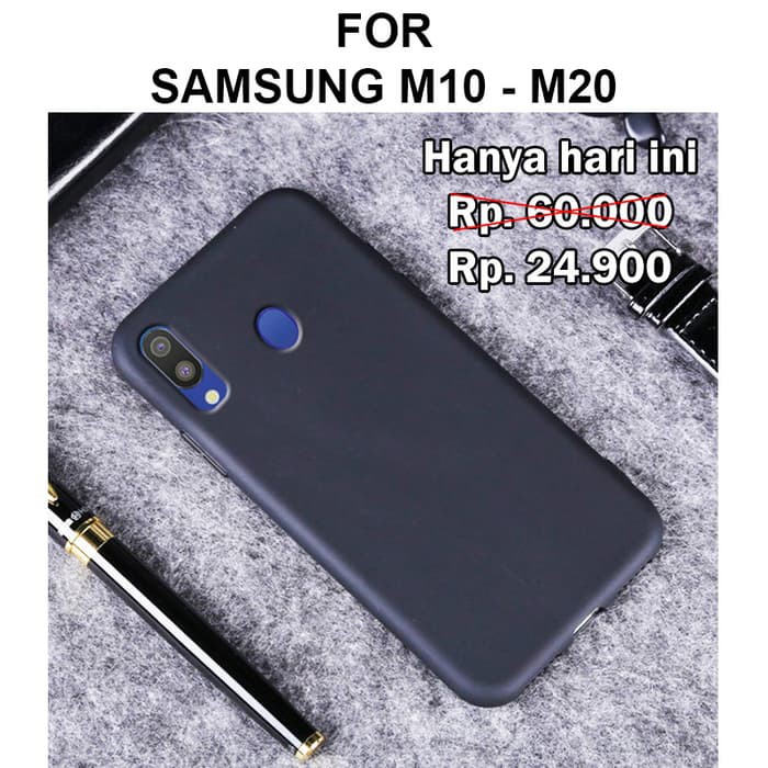 Soft matte case Samsung M10 / M20 Silicone Softcase Back Cover Doff ...