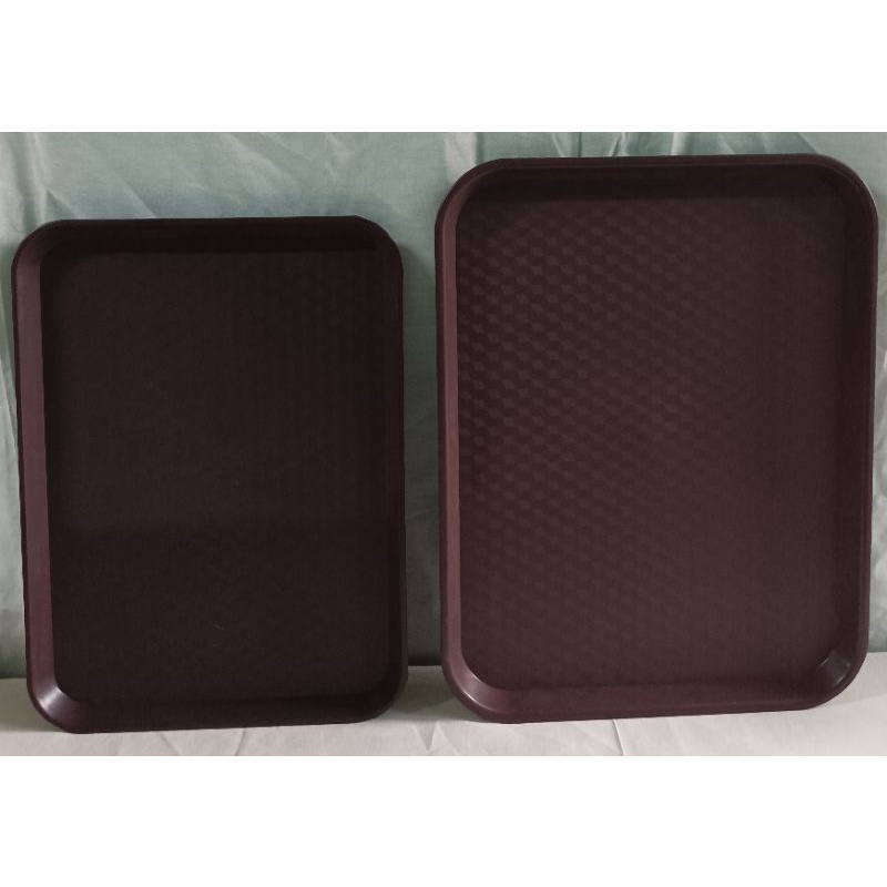 Plastic Brown Tray ( Small / Large ) Fast Food Stray Fruit Tray Multi ...