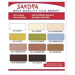 Sakura Tile Grout 2kg. Many colors available | Shopee Philippines
