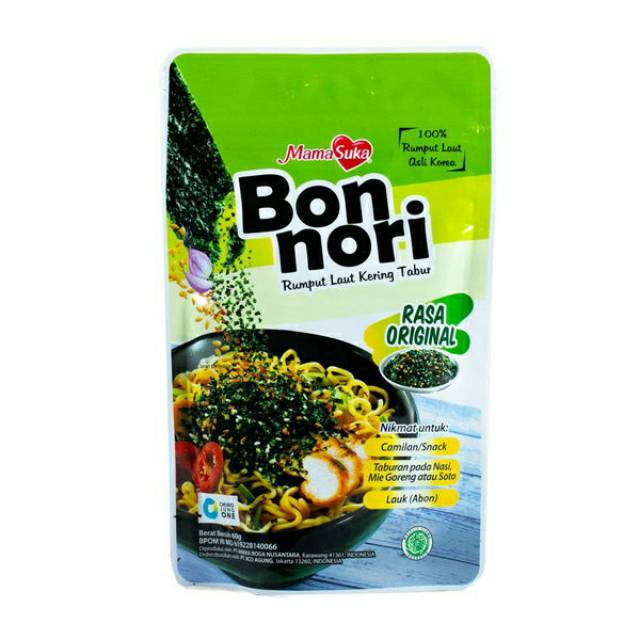 Mamasuka Bon Nori SeaWeed Spicy 60gr Grass Sow Pouch (BonNori) | Shopee ...