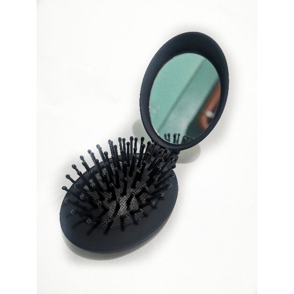 Foldable brush w/ mirror, paganini collection, compact hairbrush ...