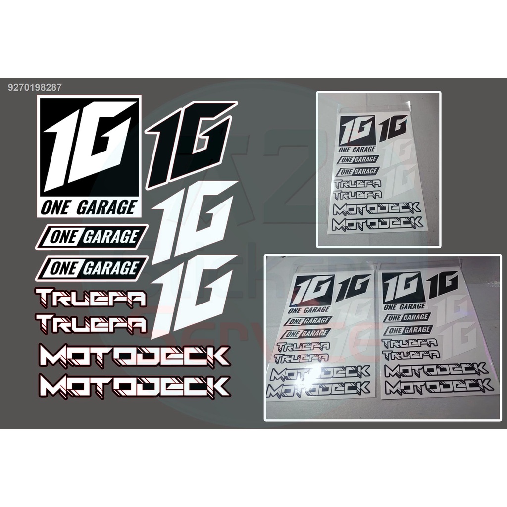 （HOT) 1G One Garage Motodeck inspired Stickers set | Shopee Philippines