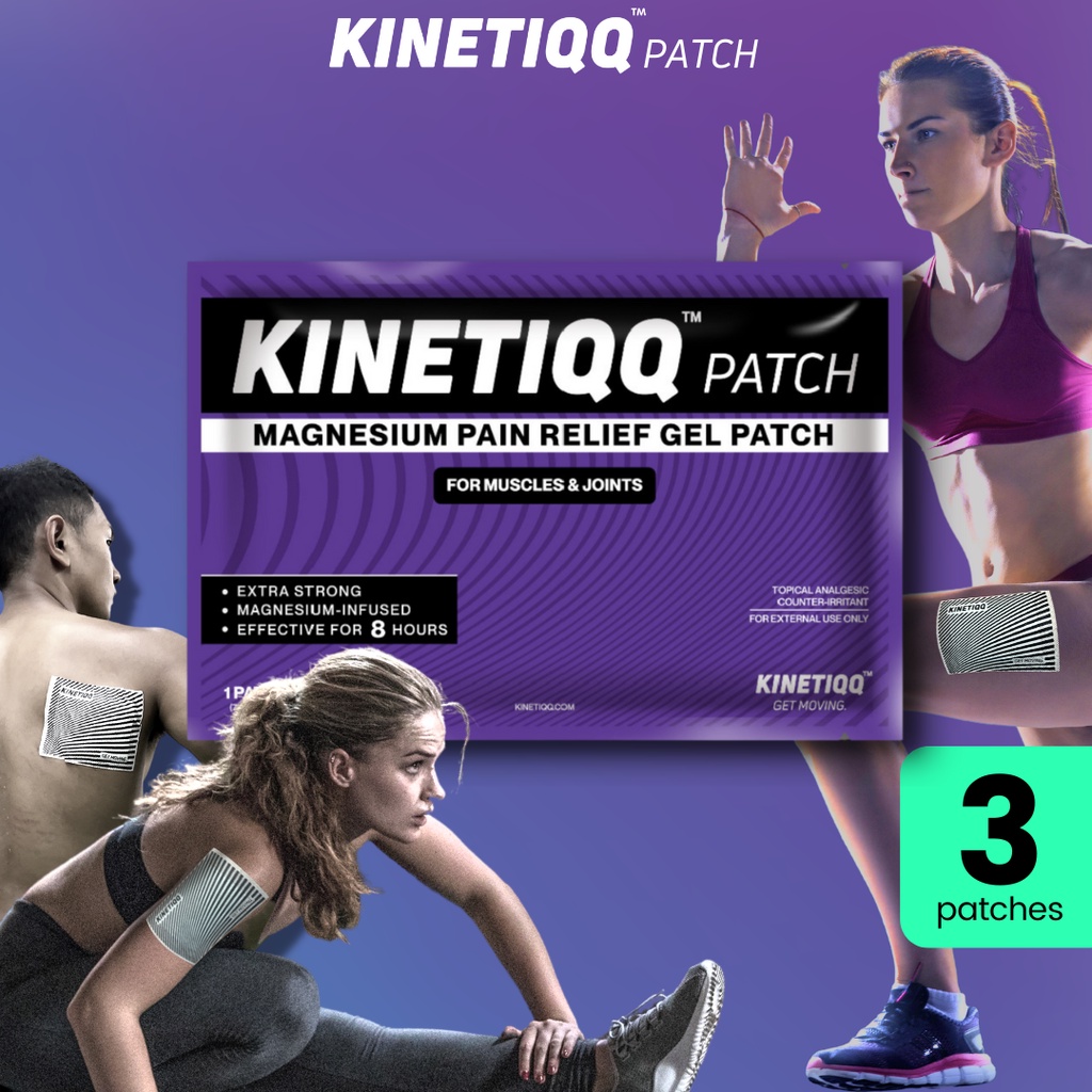 KINETIQQ Patch (3-Pack) Magnesium Pain Relief Gel Patch | Shopee ...