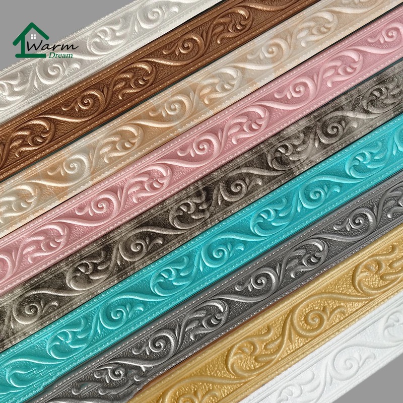 3D Wallpaper Wall Skirting Wallpaper Border Self-Adhesive Waterproof ...