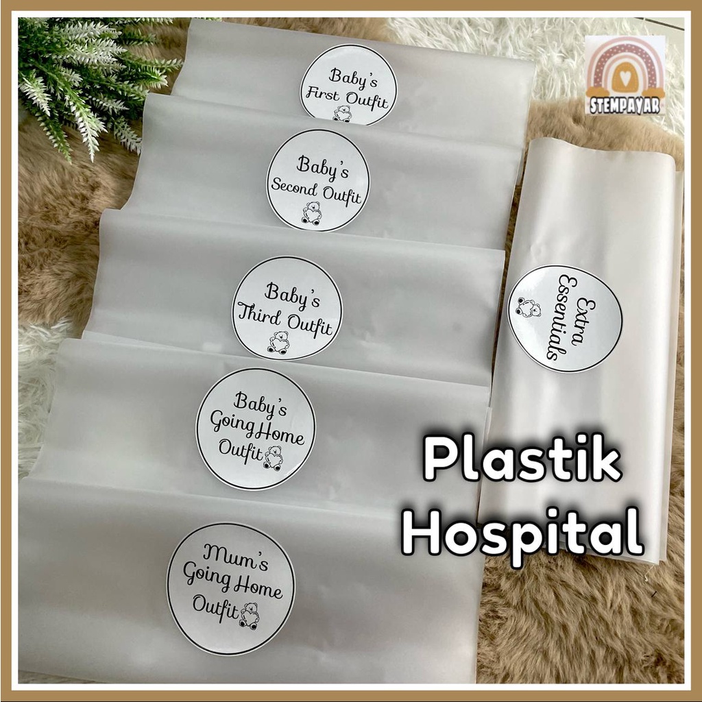 6pcs HOSPITAL PLASTIC 6 in 1 / LABOUR ROOM STICKER / 6PCS ZIPLOCK BAG ...