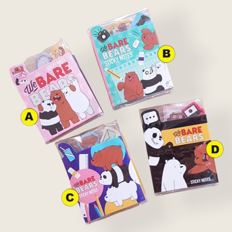 We Bare Bears Sticky Note Set (Small) | Shopee Philippines