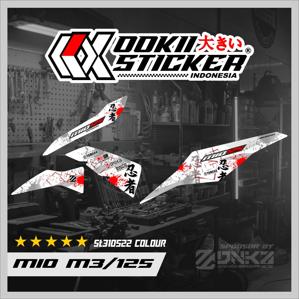 Mio M3 Decal Striping Sticker Mio M3/Mio Z/Mio 125 ST310522 Ookii Color ...