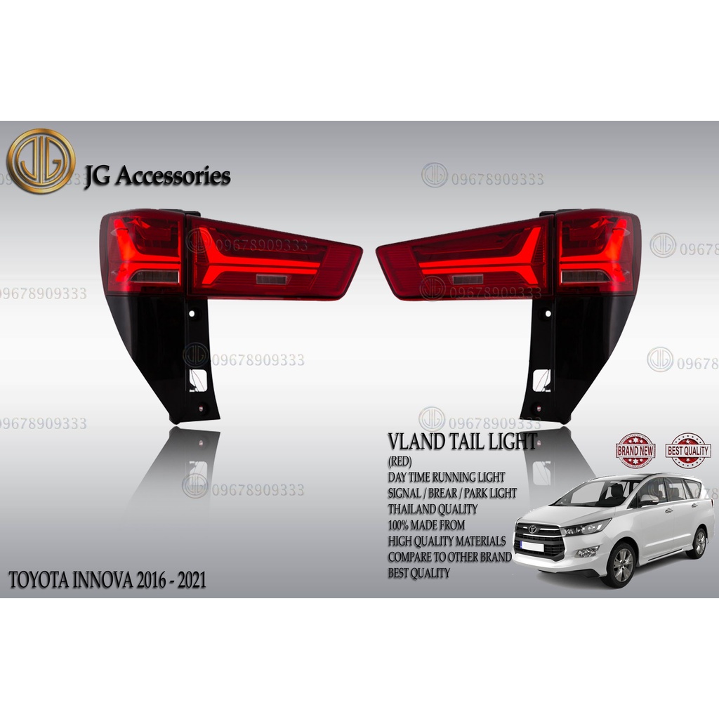 TOYOTA INNOVA 2016 2017 2018 2019 2020 VLAND TAIL LIGHT / TAIL LAMP ...