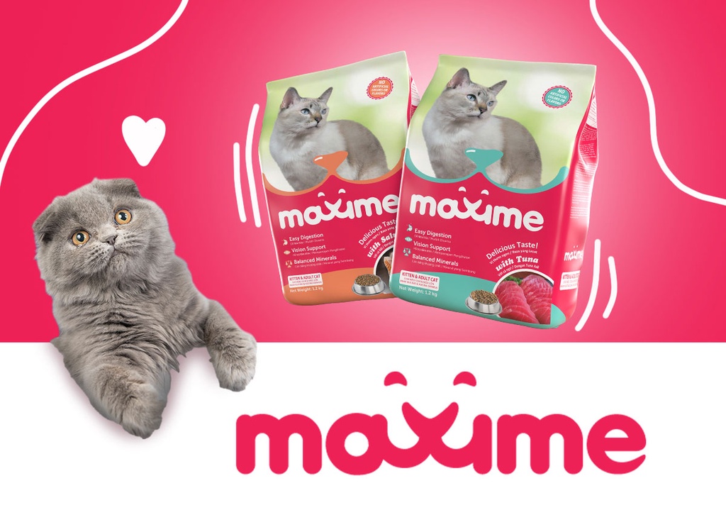 Maxime Cat Kitten & Adult - Salmon 7kg - Made with Real Salmon | Shopee ...