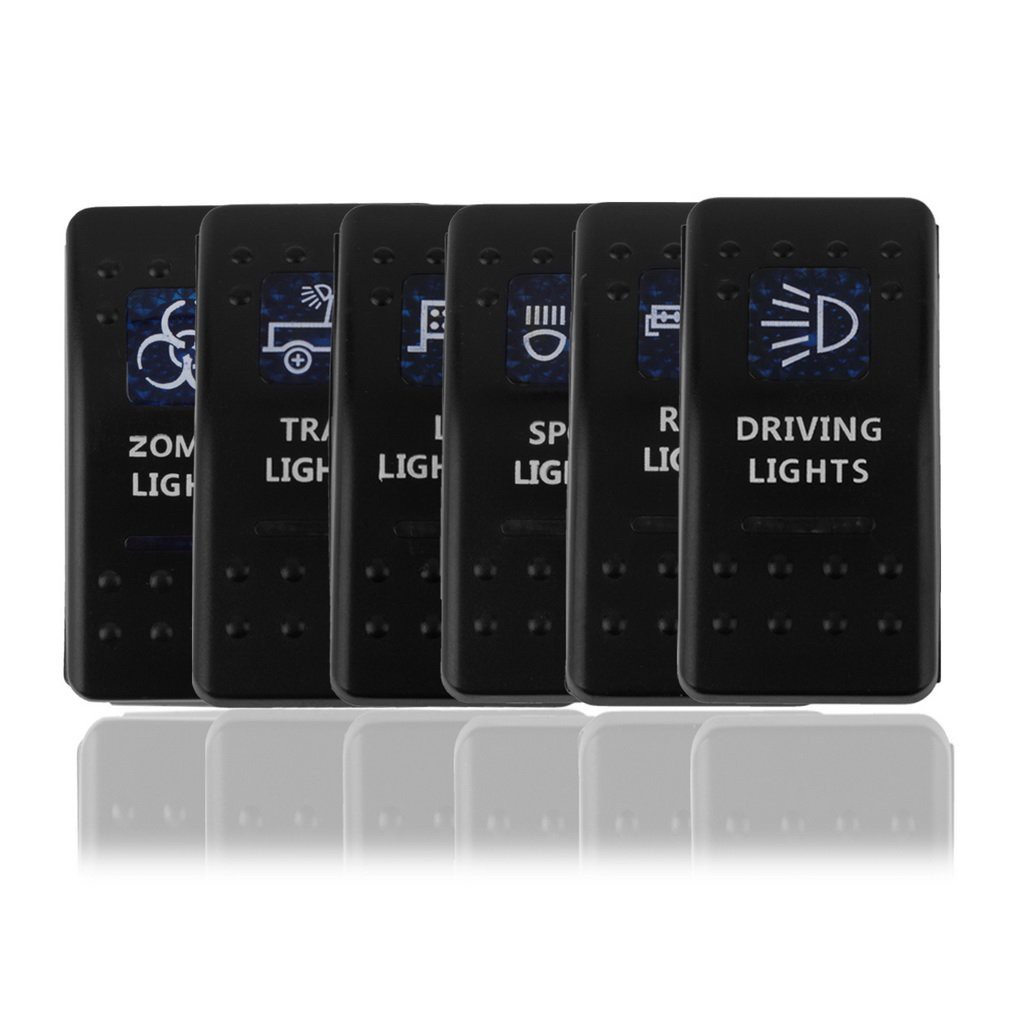 allinone.cn//12V 20A Bar Carling Rocker Toggle Switch Blue LED Light ...